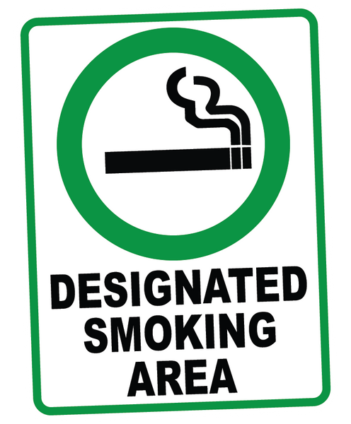 Designated Smoking Area Sticker – Stickafy
