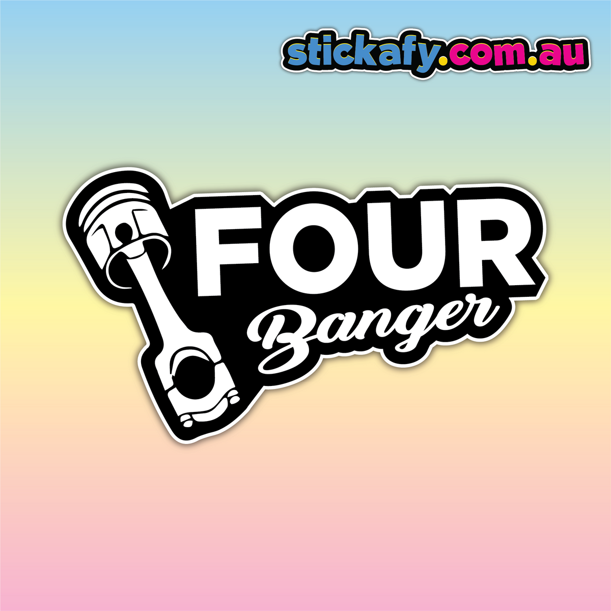 Four Banger Sticker – Stickafy