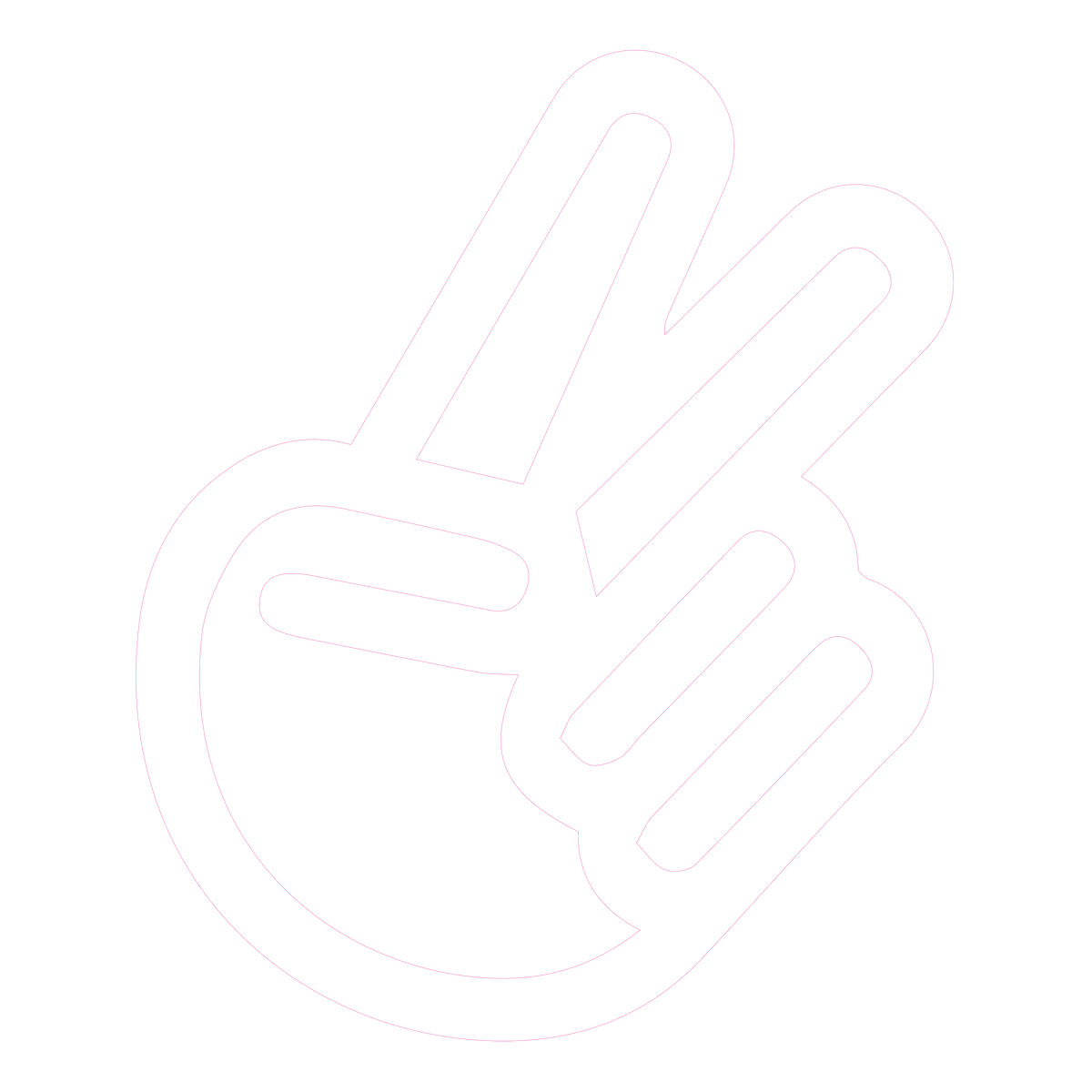 Peace Sign Chopped Sticker – Stickafy