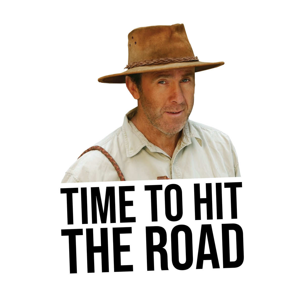 Russel Coight Time to Hit the Road Sticker – Stickafy