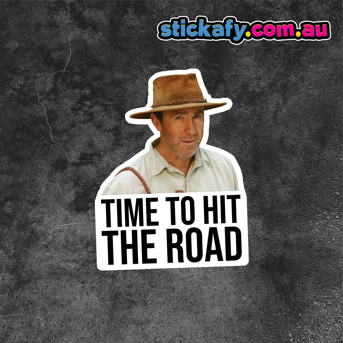 Russel Coight Time to Hit the Road Sticker – Stickafy
