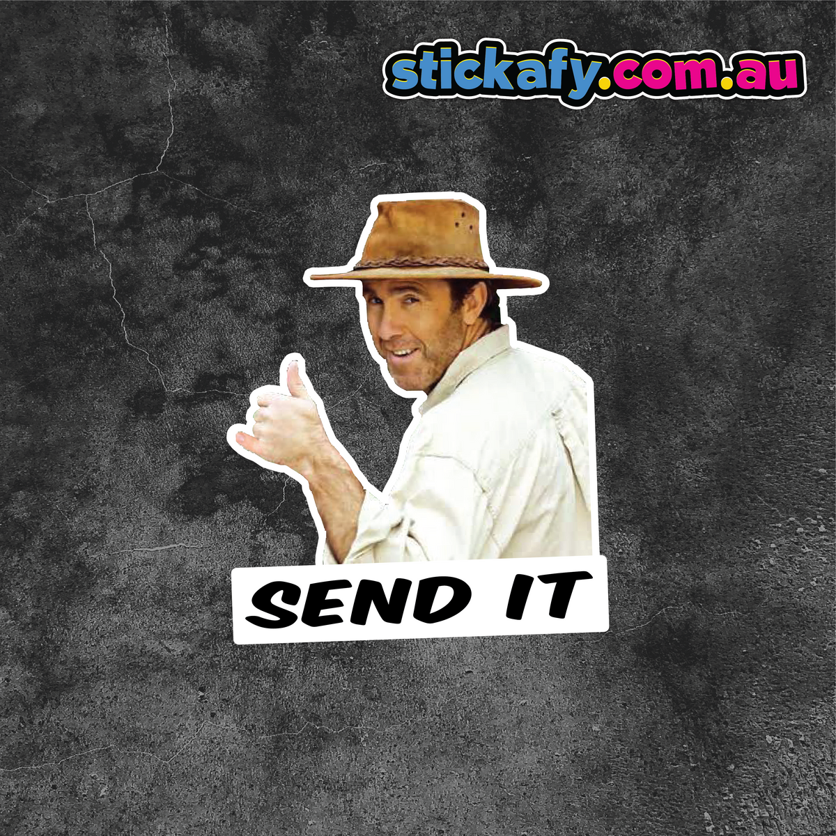 Russell Coight Send It Sticker – Stickafy