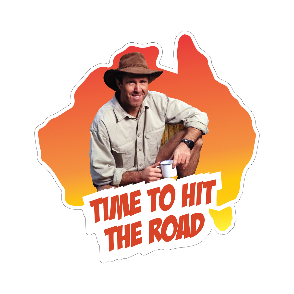 Russell Coight Time to hit the Road Sticker – Stickafy